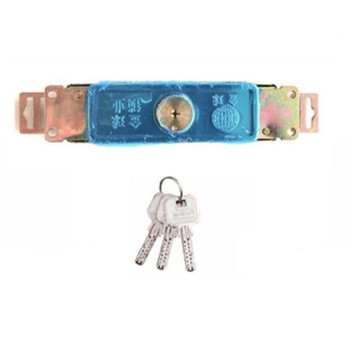 Horizontal lock for rolling door with solid plate (4-sided key and 2 ...