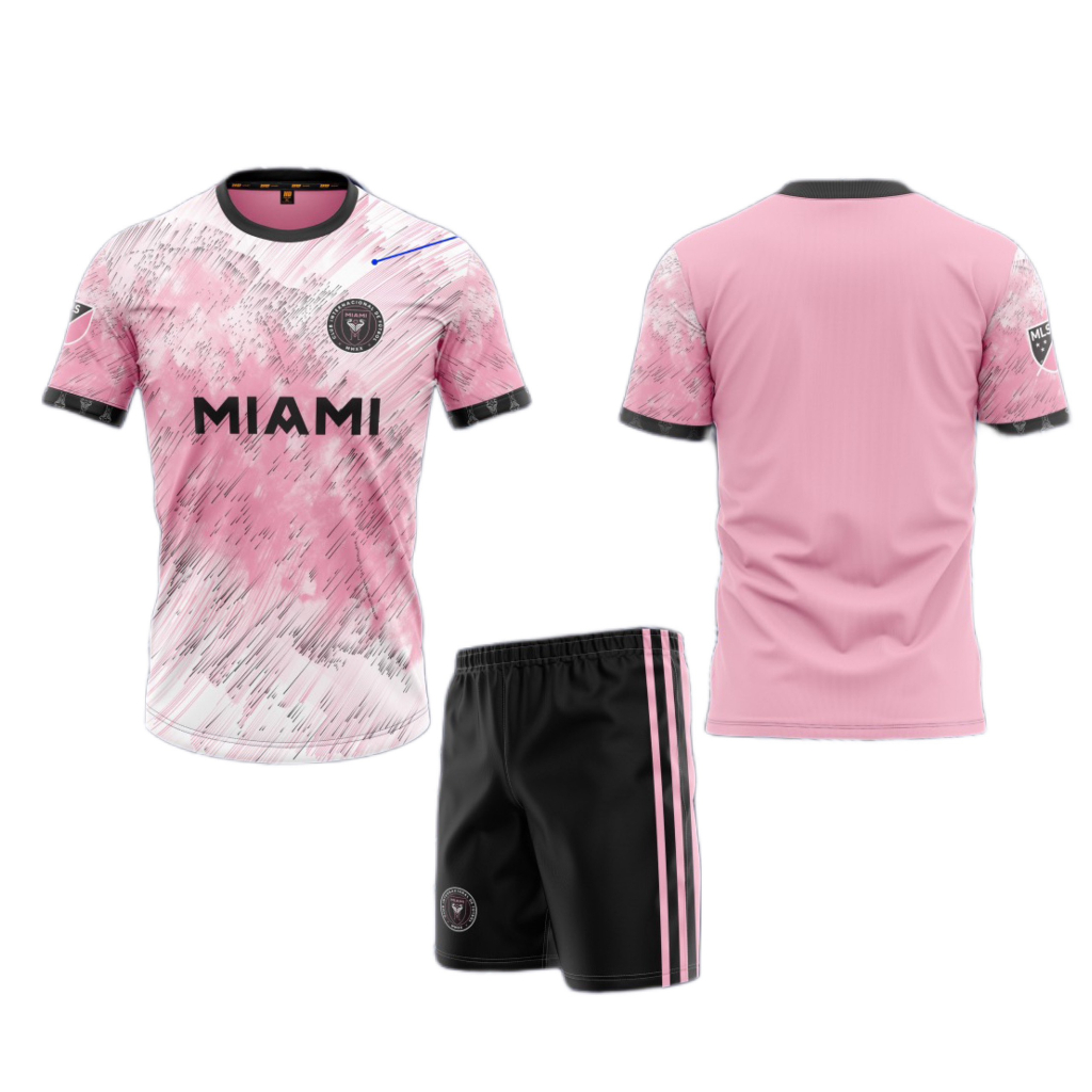 2023 pink Inter Miami Club soccer kit WITH name and number PRINTED upon ...