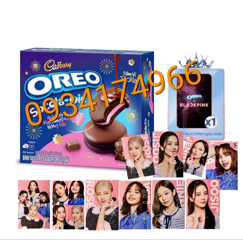 Oreo PIE Strawberry Flavor-1 Free Box With 1 Genuine BLACKPINK OREO CARD-360G | Shopee Singapore