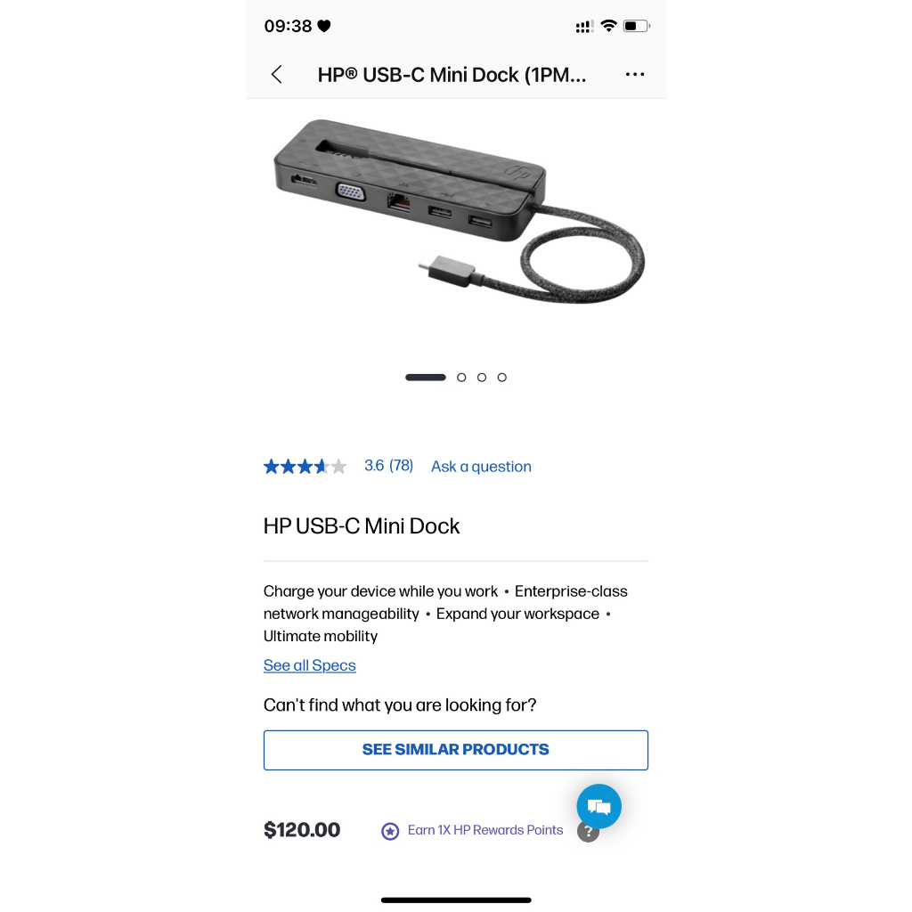 CONNECT EXTENSION DEVICE - HP USB-C Mini Dock sn 1cw8132836 Genuine ...