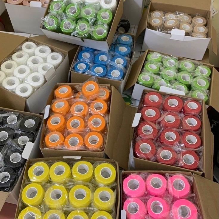 Box of 24 Rolls of Self-Adhesive Tape, Latex Tape, Anti-Injury Sports ...
