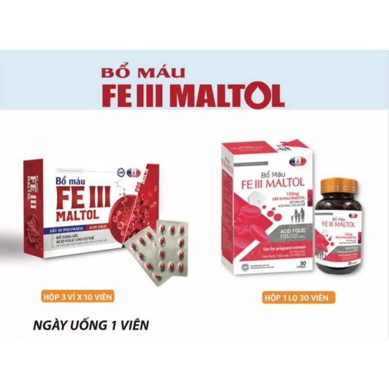 Fe III MALTOL 150mg Blood Supplement Iron and Folic Acid Supplement ...