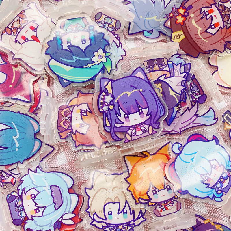 Genshin Impact 5cm mini Standee - Fluffy Town (50 models) | Shopee ...