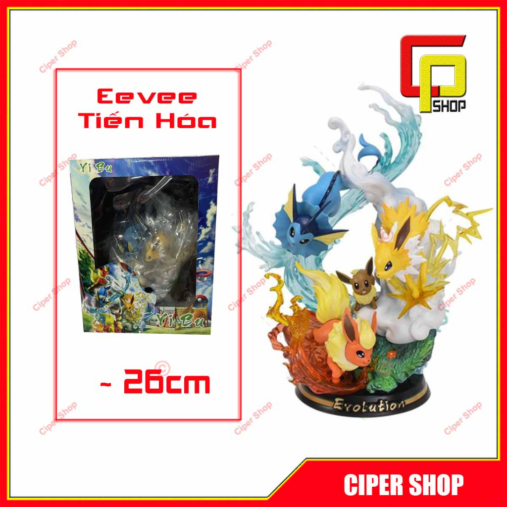 Eevee Pokemon Evolution Model - With Led - Evolution Pokemon Figure ...