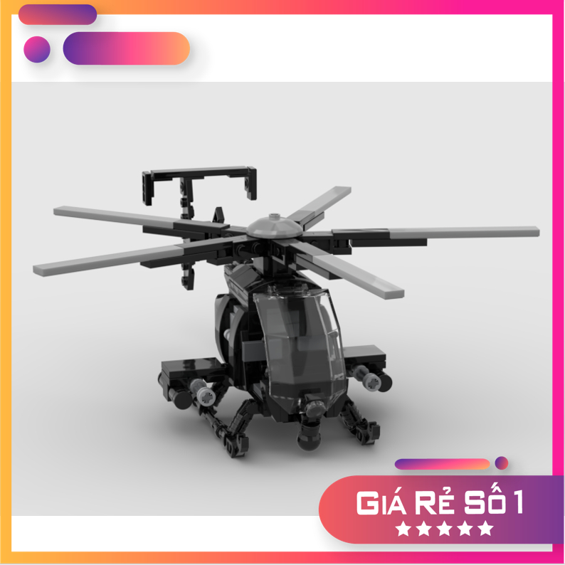 Assembled Toy Moc Army AH6 Little Bird Chopper | Shopee Singapore