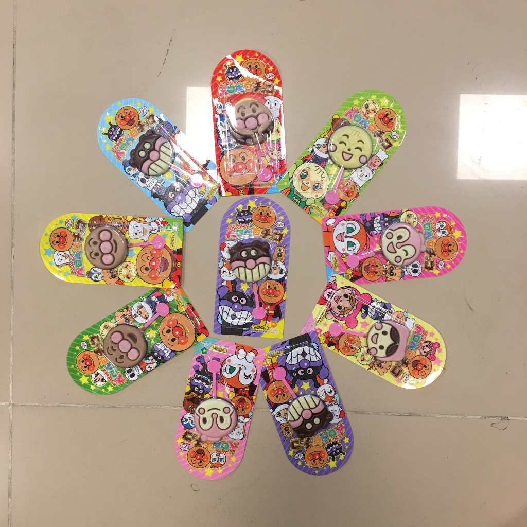 Japanese Anpanman Fujiya Chocolate Lollipop 12g | Shopee Singapore