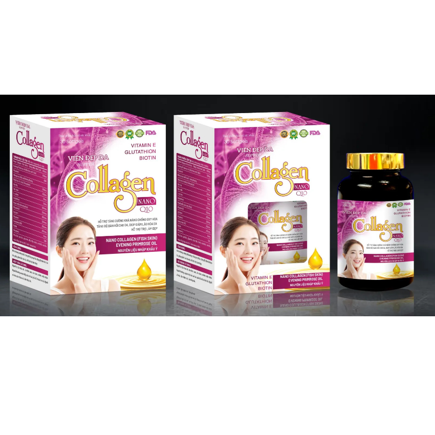 Supper Collagen Nano Q10 Beautiful Oral Tablet - Box of 30 capsules ...