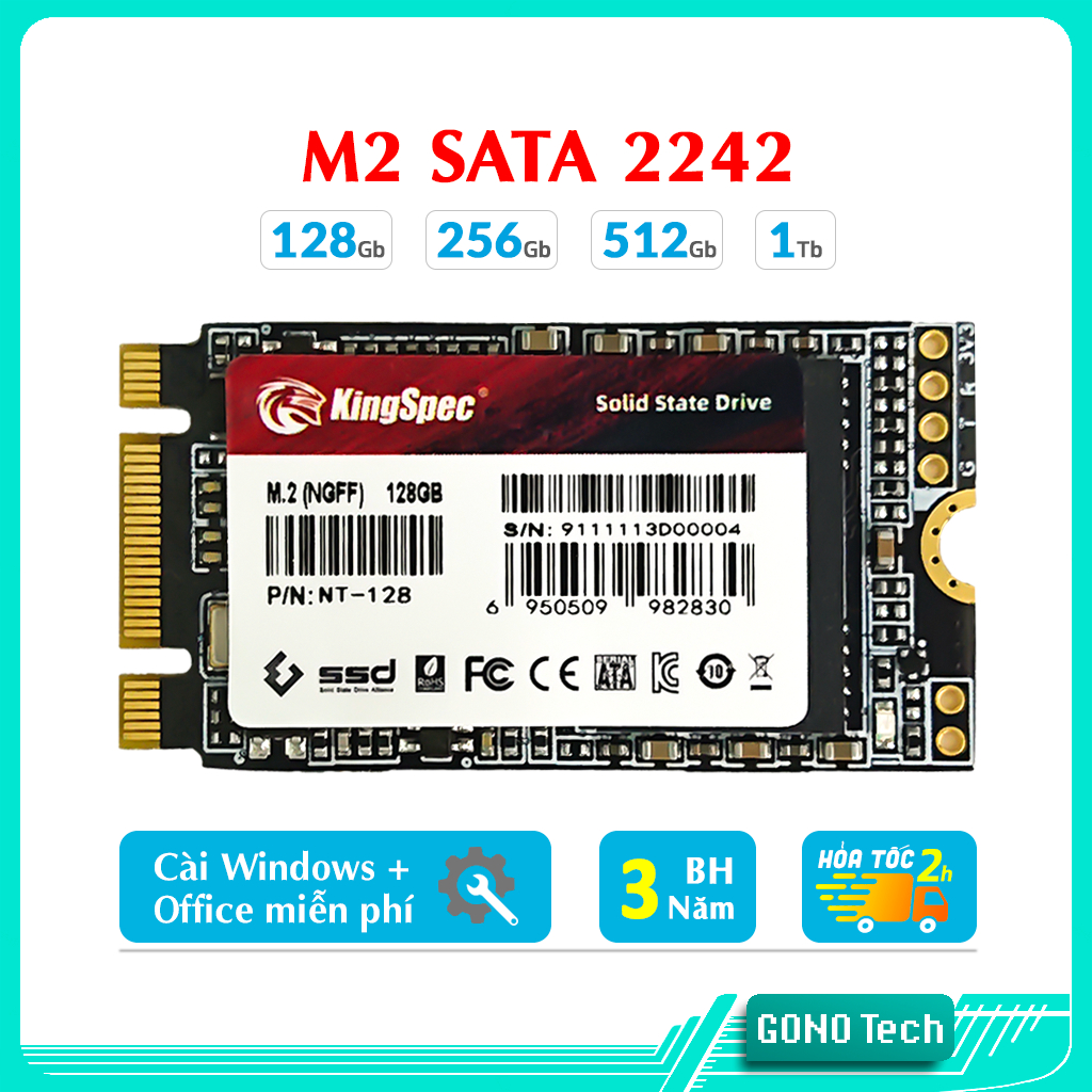 SSD Hard Drive M2 SATA 2242 128Gb 256Gb 512Gb 1Tb KingSpec M.2 NGFF | Shopee Singapore