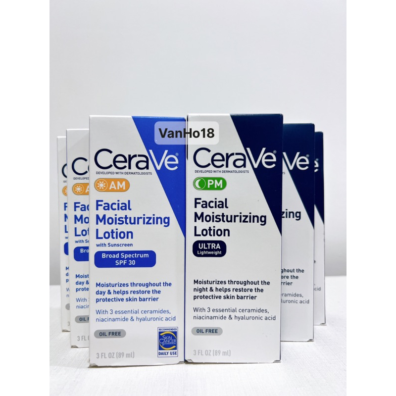 Cerave AM Day Cream, Day Cream, PM Facial Moisturizing Lotion 60ml ...