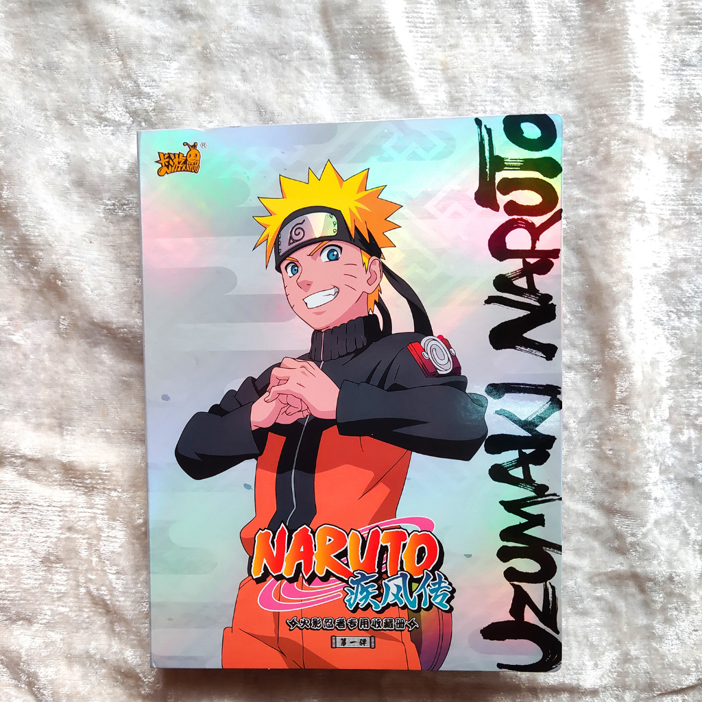 Album containing dignity cards One Piece, Genshin Impact, Naruto, Conan ...