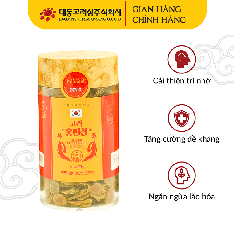 Daedong GINSENG Sliced Dried Red GINSENG Box 200G | Shopee Singapore