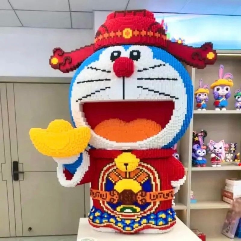Lego Doraemon God of Wealth, all sizes 40 - 68 - 91cm | Shopee Singapore