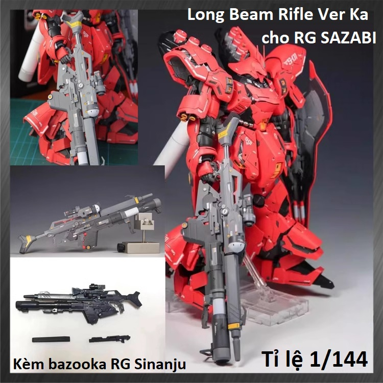 Upgraded accessories HG RG 1/144 Long Beam Rif Weapons ver Ka for ...