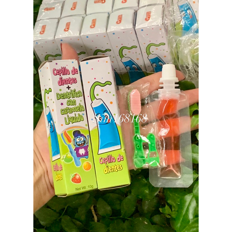 A tube of toothpaste lollipops with fruit soft drink candy | Shopee ...