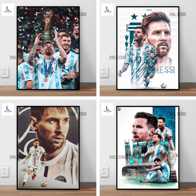 Messi Poster, Football Photo Frame - Decorative Football Poster ...