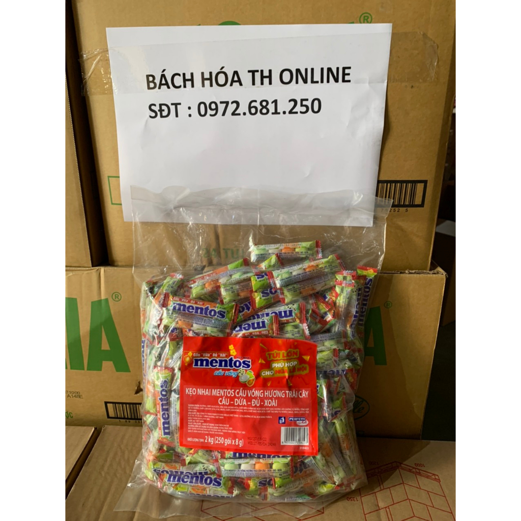 Mentos Chewing Candy 4 tablets Bridge - Coconut - Enough - Mango 2kg (1 ...
