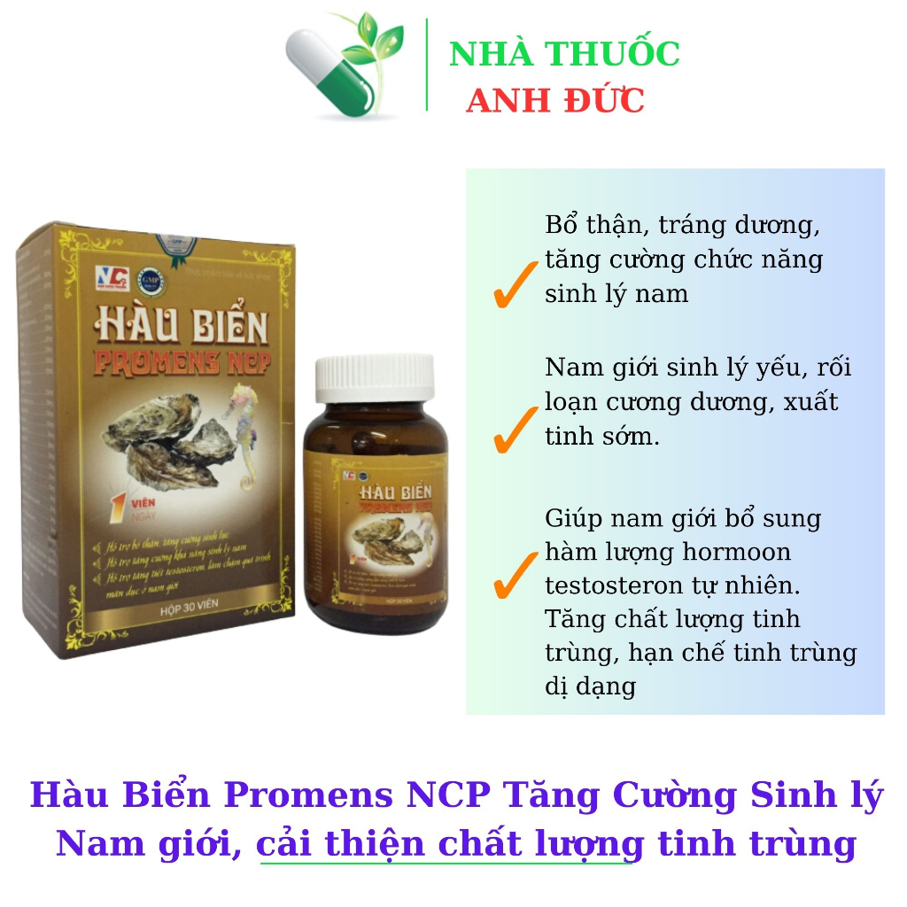 Promens NCP Sea Oyster Enhances Male Physiology, improves sperm quality, limits deformed sperm ...