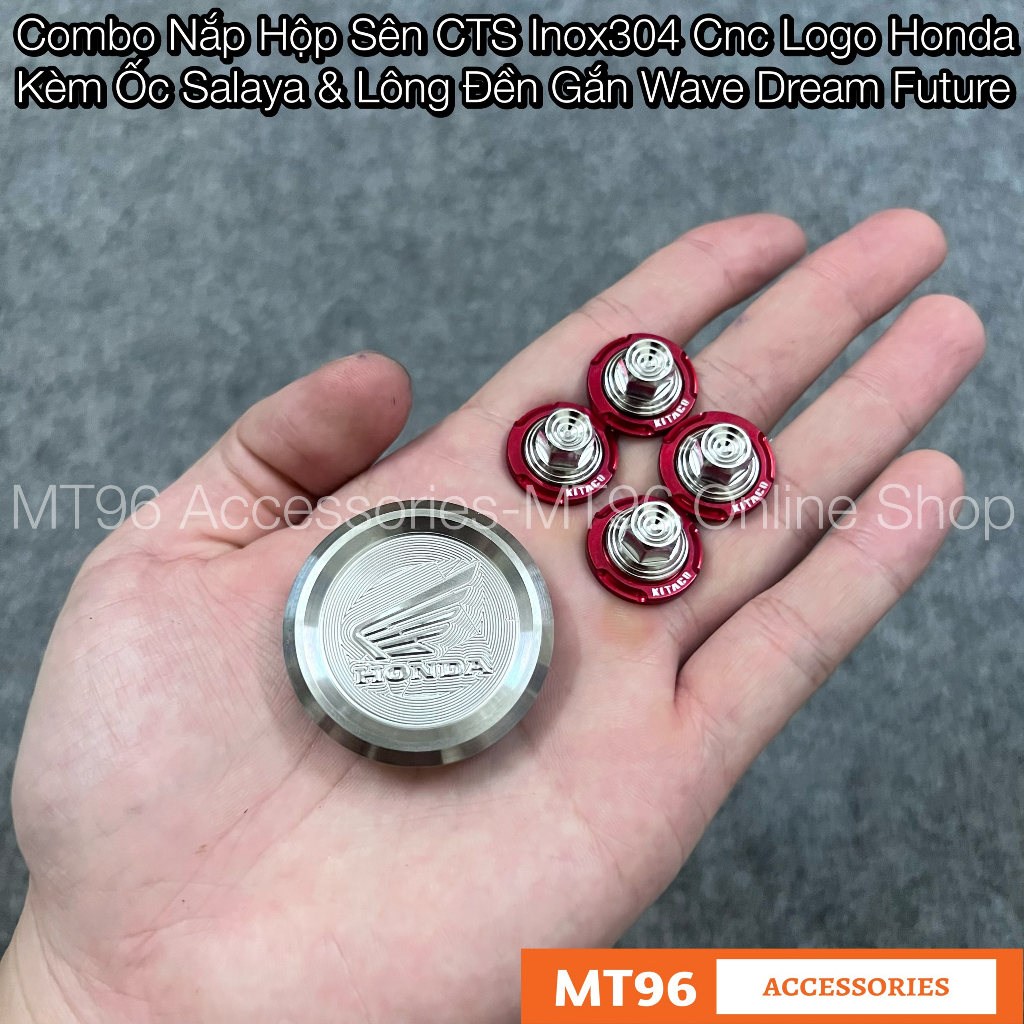 Combo CTS Stainless Steel Slug Box Cover Honda Bird Wing Logo With ...