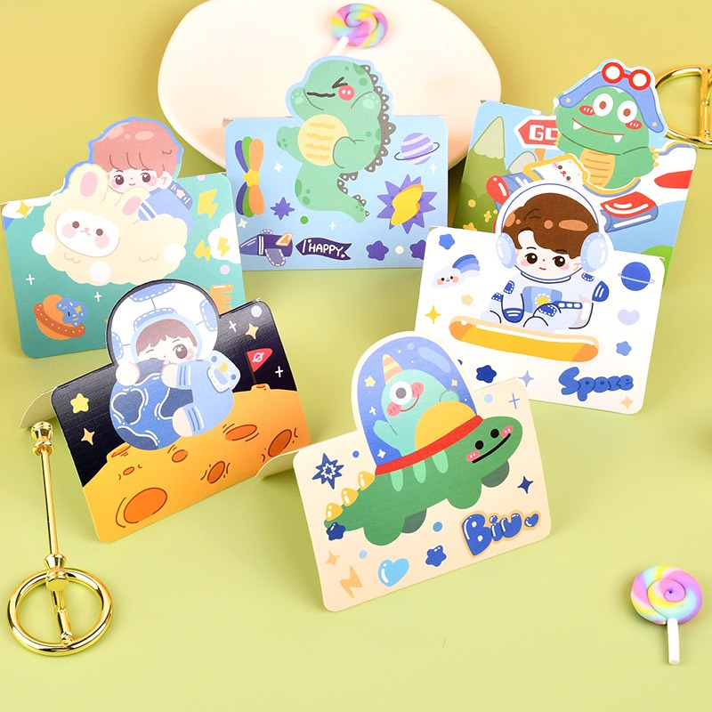 [ThKL] Thank you cards with images of astronauts and dinosaurs used to ...