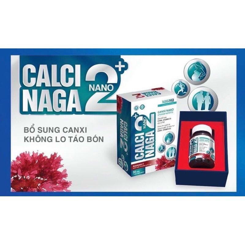 Calcium naga nano 2+ box of 30 tablets - supports calcium and vitamin ...