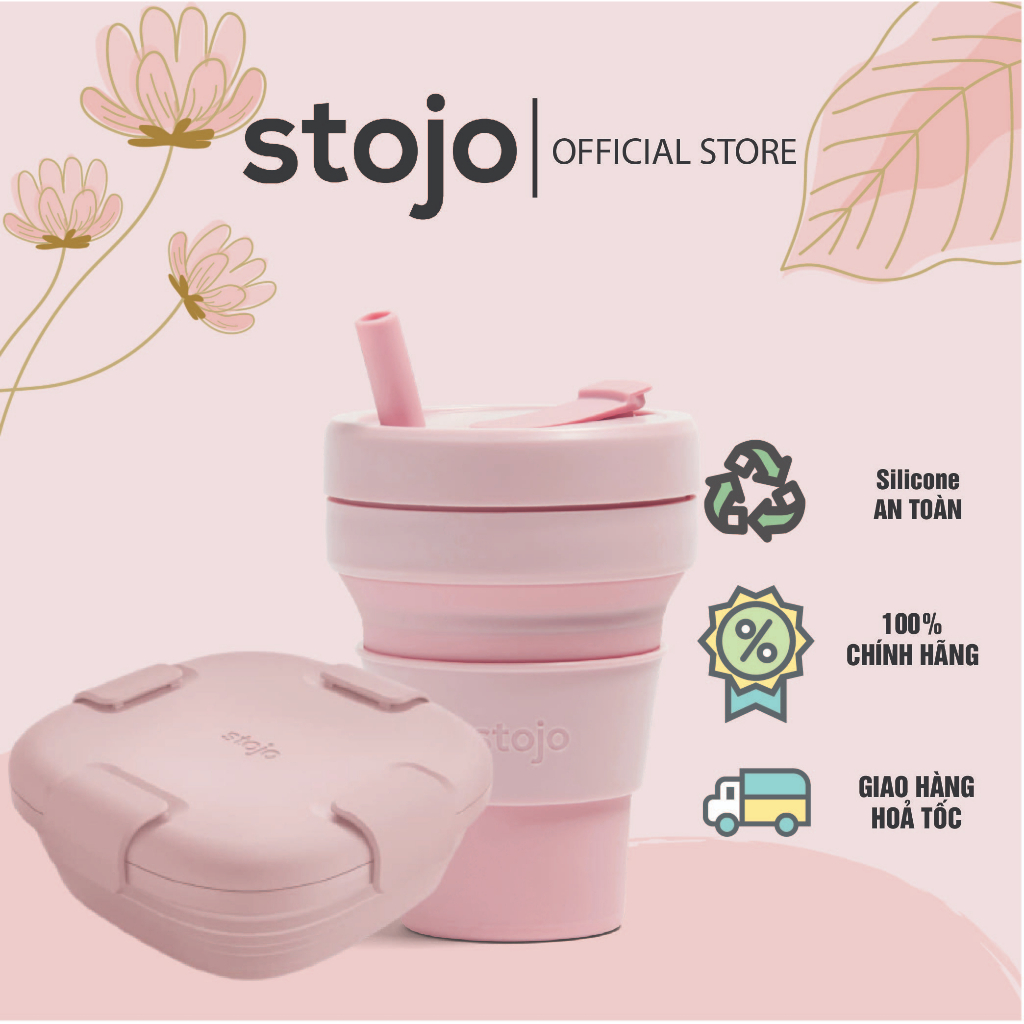 Stojo Folding Cup and Bowl Combo - Carnation Color (Light Pink ...