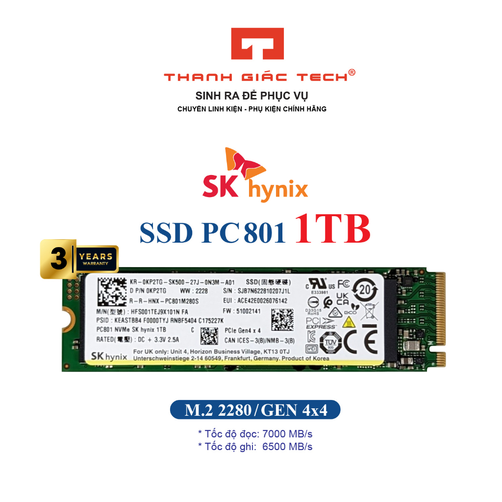 SK hynix PC801 PCIe M.2 2280 NVMe Gen4 x4 SSD Hard Drive OEM SK hynix P41 - | Shopee Singapore