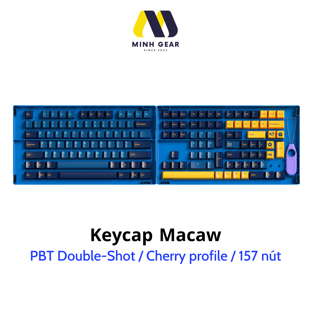 Akko Macaw keycap set for mechanical keyboard (PBT Double-Shot / ASA ...