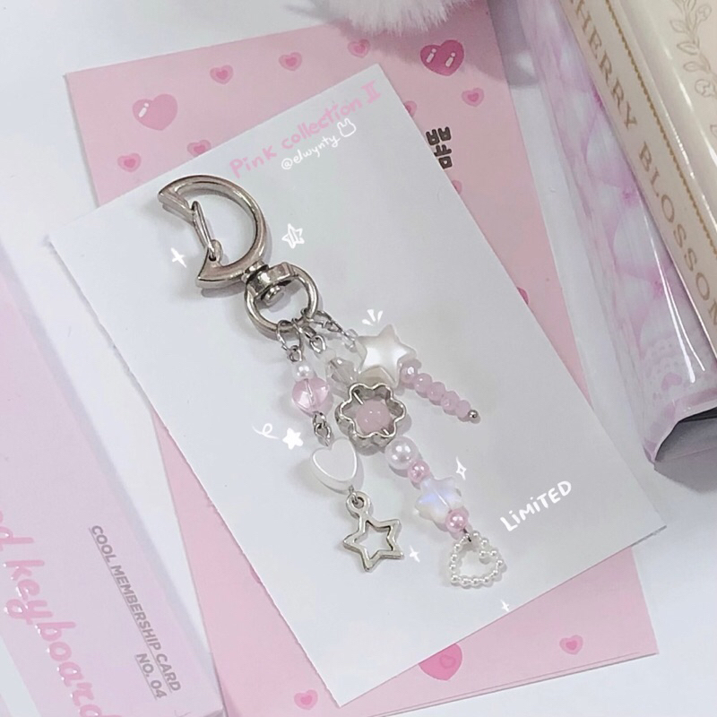 [elwynty Pink collection II] Keyring | Keychain Keychain | Cute pink ...