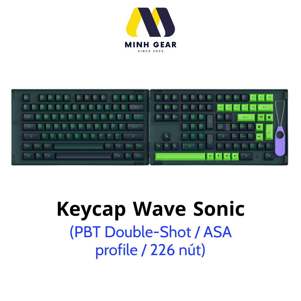 Akko Wave Sonic keycap set for mechanical keyboard (PBT Double-Shot ...