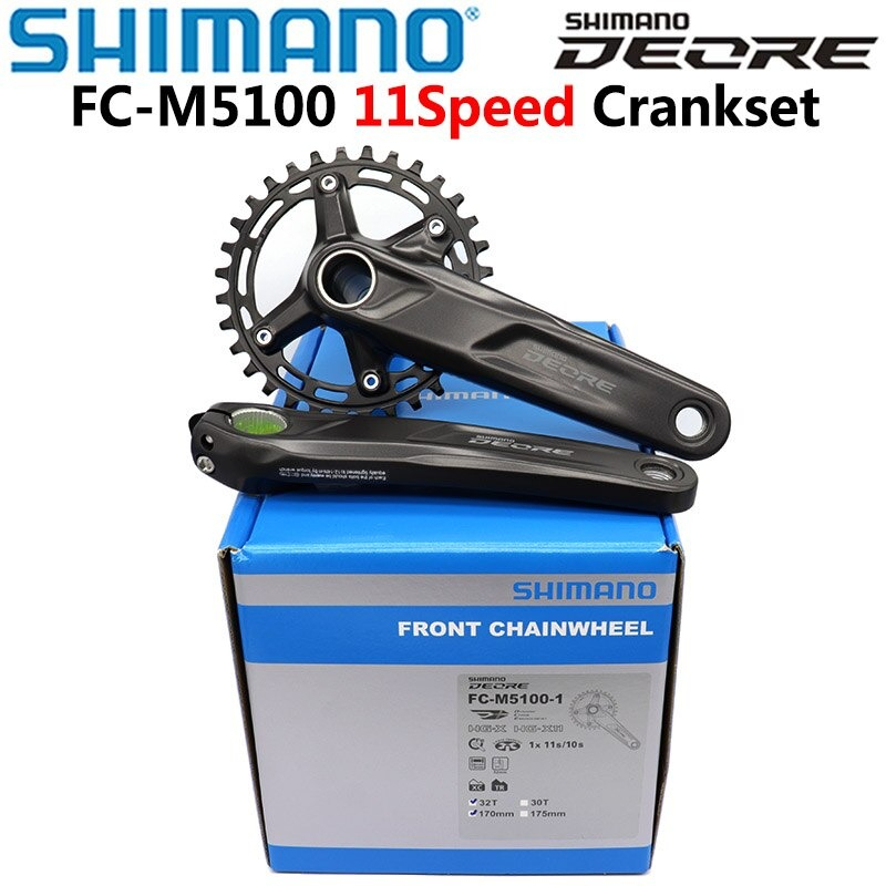 SHIMANO DEORE FC-M5100 Bicycle Crank/Disc Crank Set 1x11/2x11 Speed 32T 26-36T 170mm for MTB ...