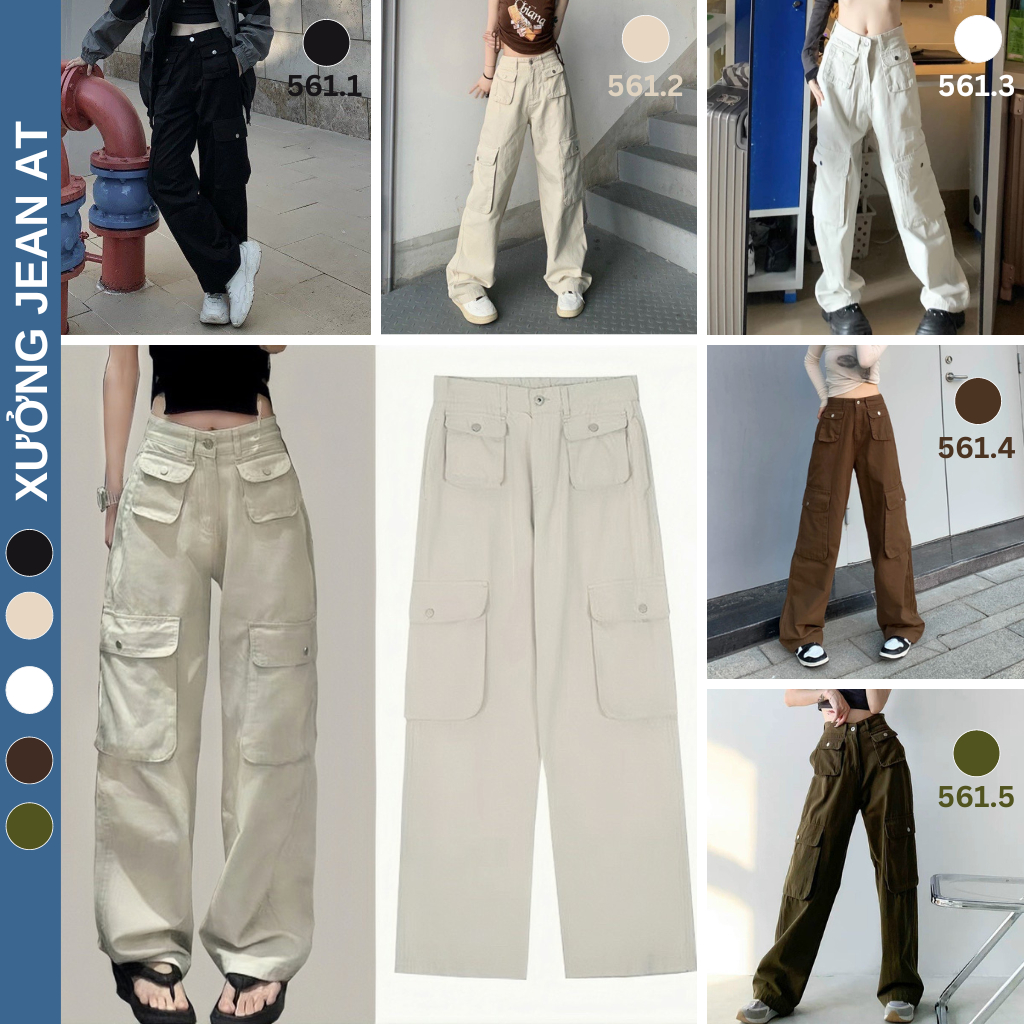 Rocky CARGO Women's Wide-Leg Khaki Pants with Box Pockets 5 Personality ...
