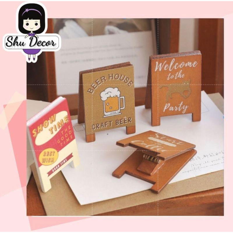 Photo Clip, Wooden Desk note Paper With Many Cute, Creative And Unique ...