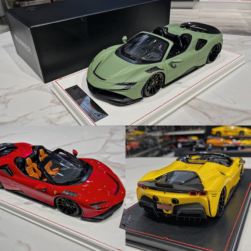 Ferrari SF90 SPYDER NOVITEC MODEL CAR,1/18 RUNNER SCALE | Shopee Singapore