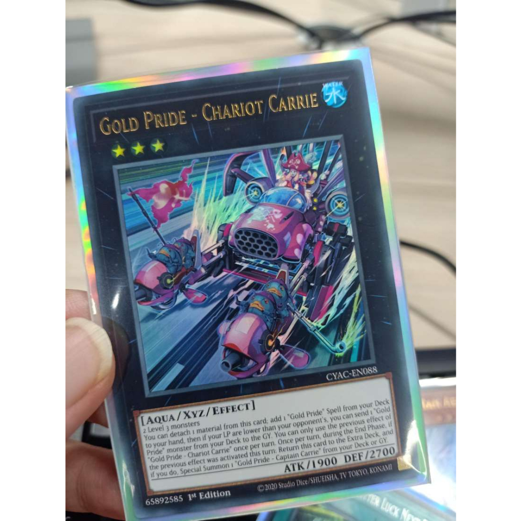 [Genuine Yugioh Card] Gold Pride - Chariot Carrie - CYAC-EN088 - Made In Europe | Shopee Singapore