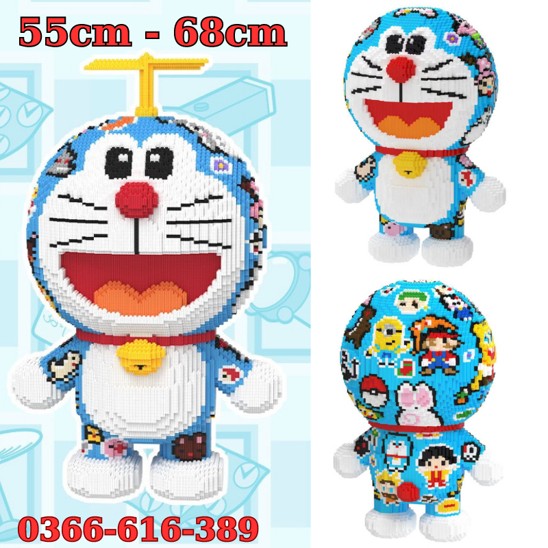 Lego Doraemon Tattoo Assembly 55cm 68cm, Puzzle le.go Doremon Large ...