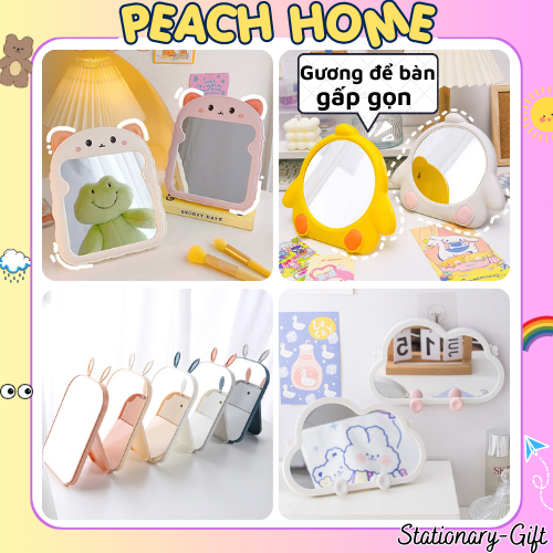 Duck/Rattan/Rabbit Folding Desk Mirror {Can be wall-mounted} Cute Mini ...