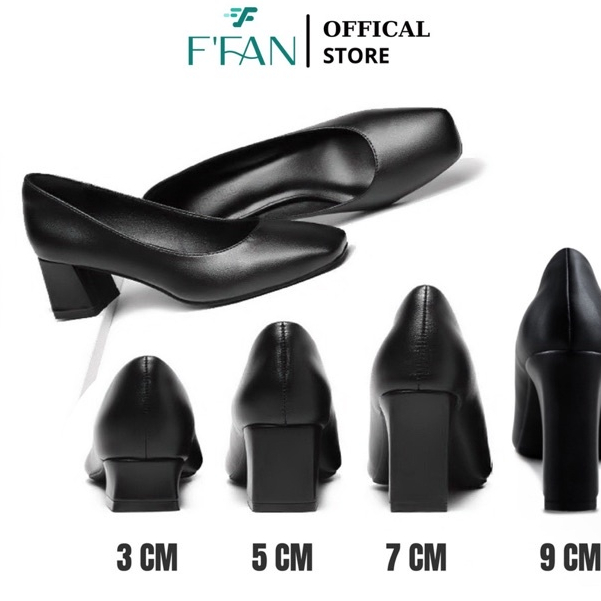 Women's flight attendant shoes [genuine leather] square toe, soft ...