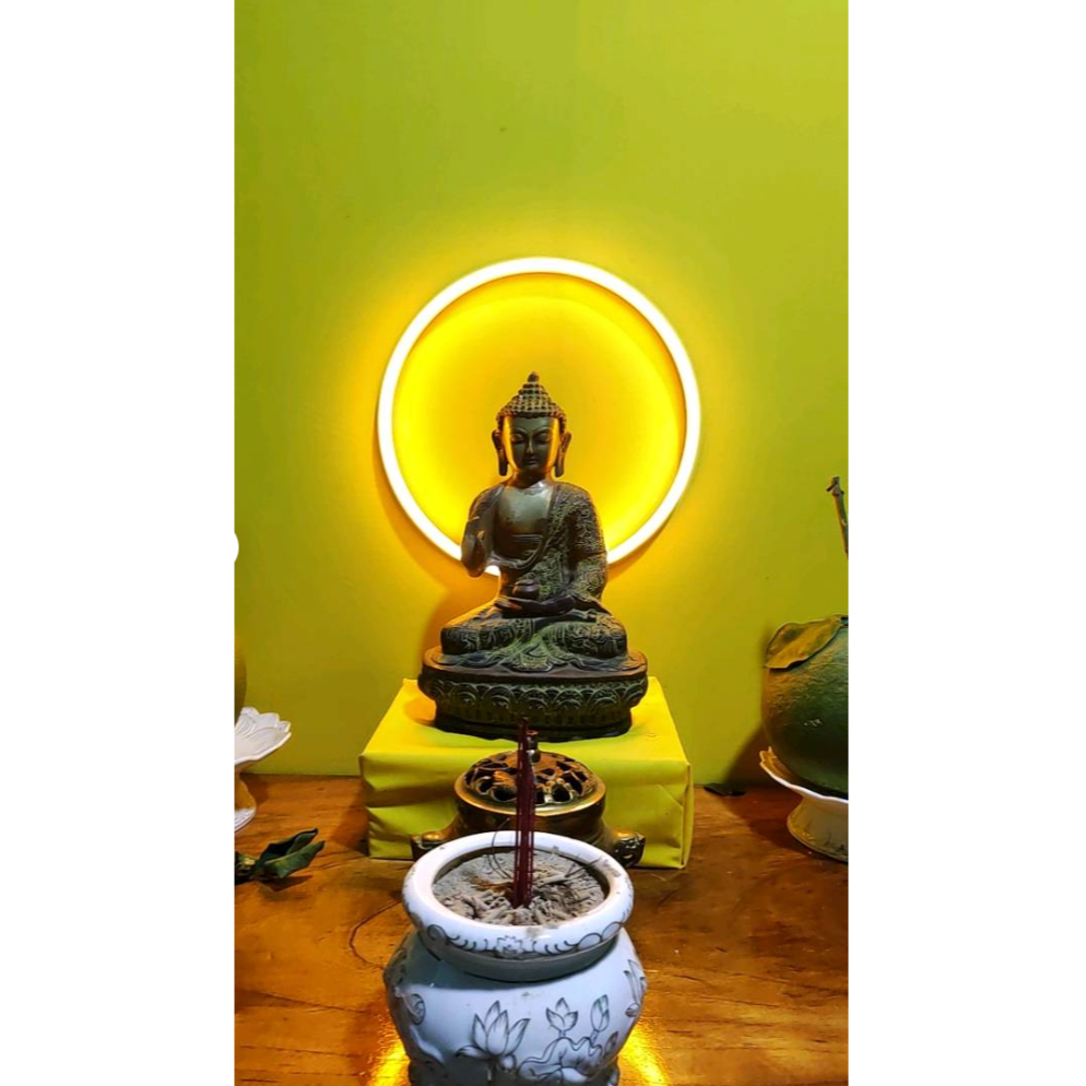 Led neon light ring to decorate altar statue (12cm) with power supply ...