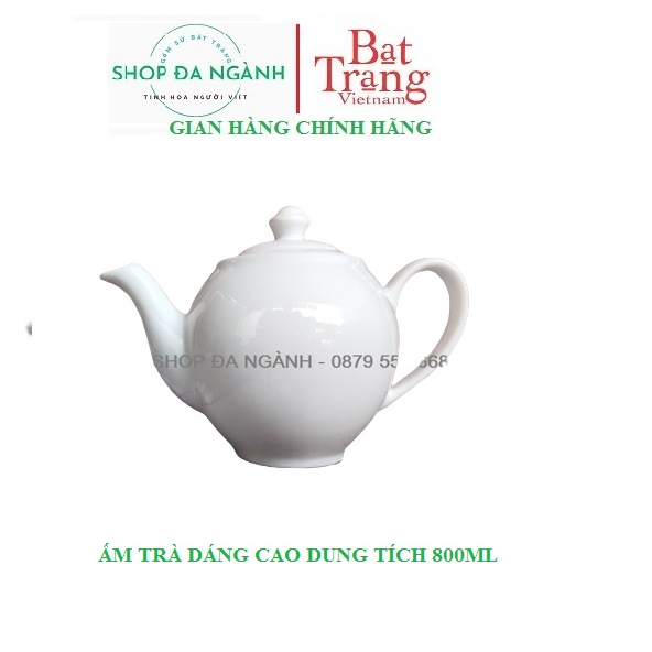 Super White Teapot With Anti-Clogging Filter 500 ml Capacity Bat Trang ...
