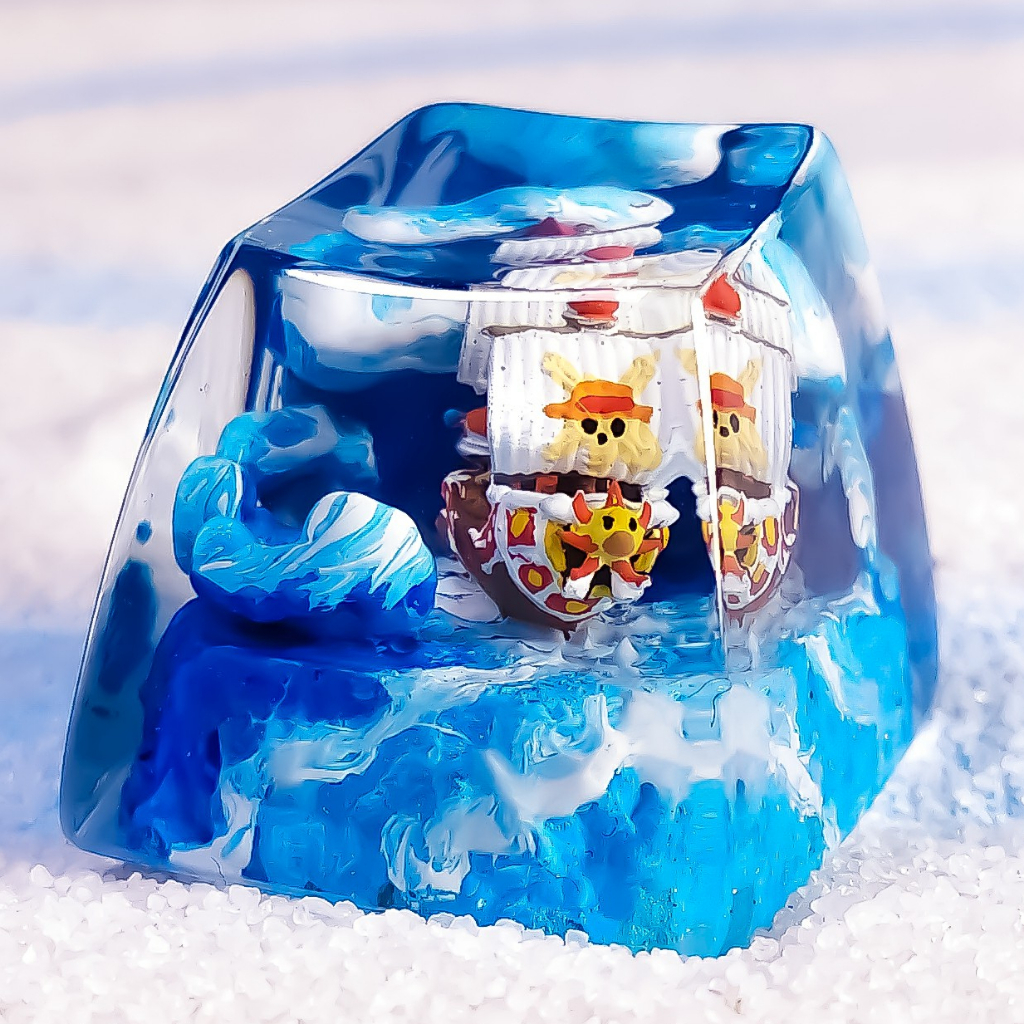 One Piece keyboard button, THOUSAND SUNNY keyboard button, Cartoon ...