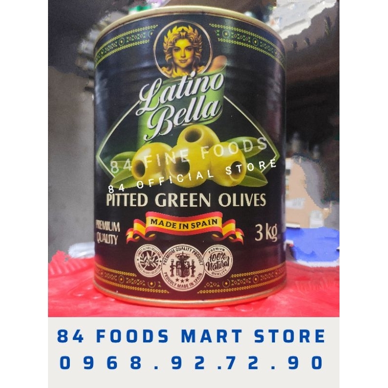 Latino Bella Pitted Green Olives Spain Split Green Olives 3kg | Shopee ...
