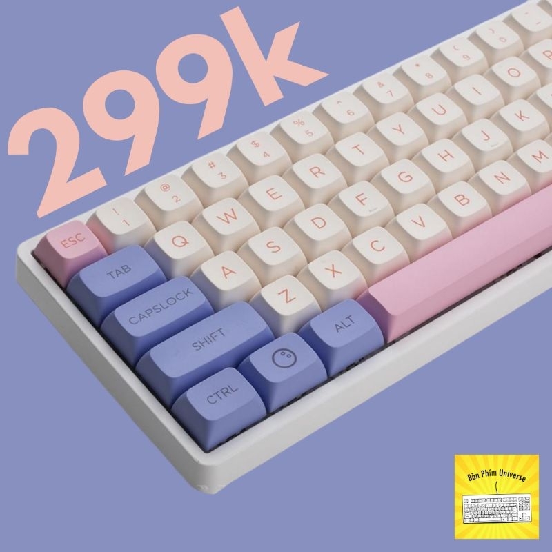 Bubble in Pink Keycap - Purple Keycap XDA Thick PBT dye-sub mechanical ...