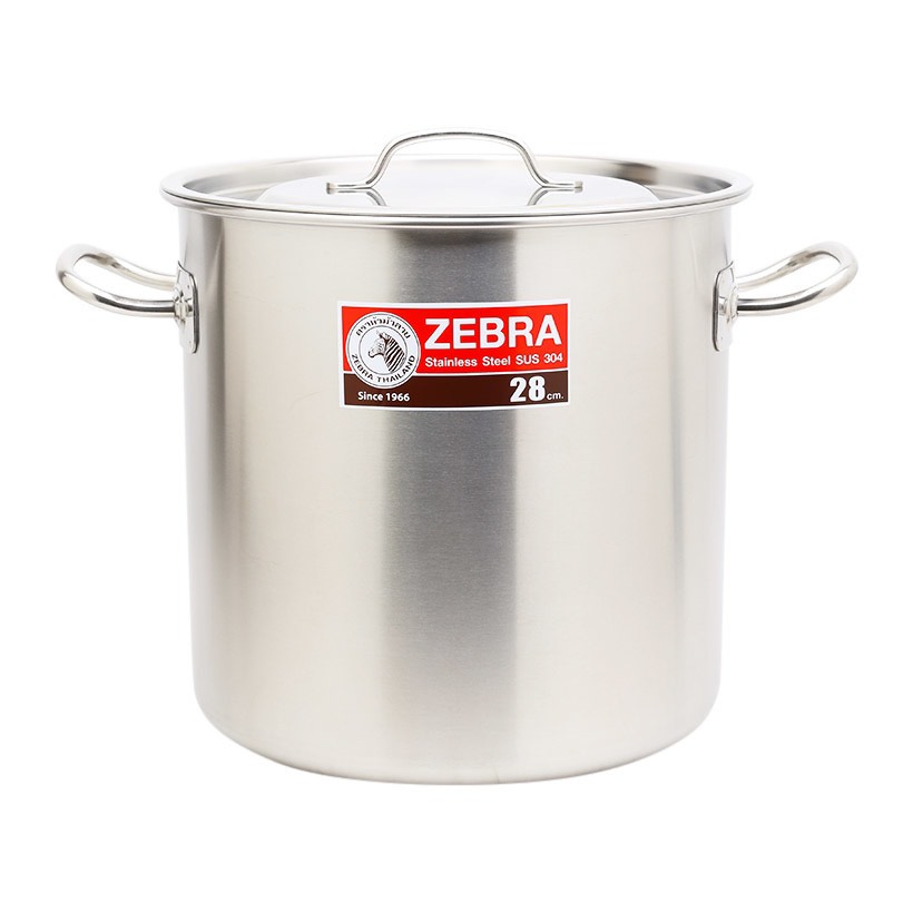 ZEBRA 1-LAYER Stainless Steel Pot with Stainless Steel Lid - NO. 1 IN ...
