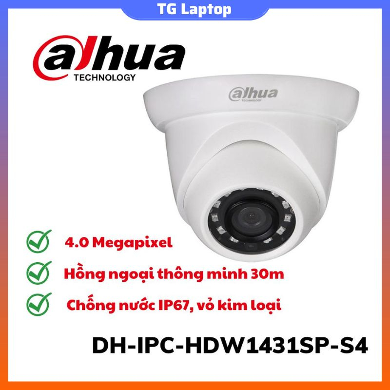 Dahua DH IPC HDW 1431SP - S4 camera, Dahua 4mp Dome IP camera, anti ...