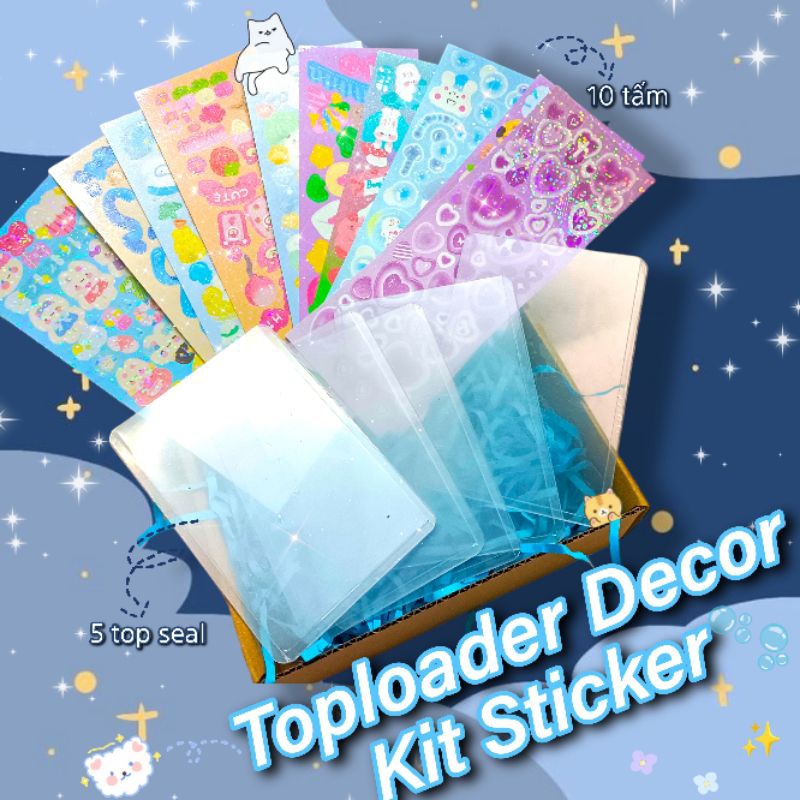 [TLD1] Toploader Decor Kit Stickers, idols card toploader Decorations ...