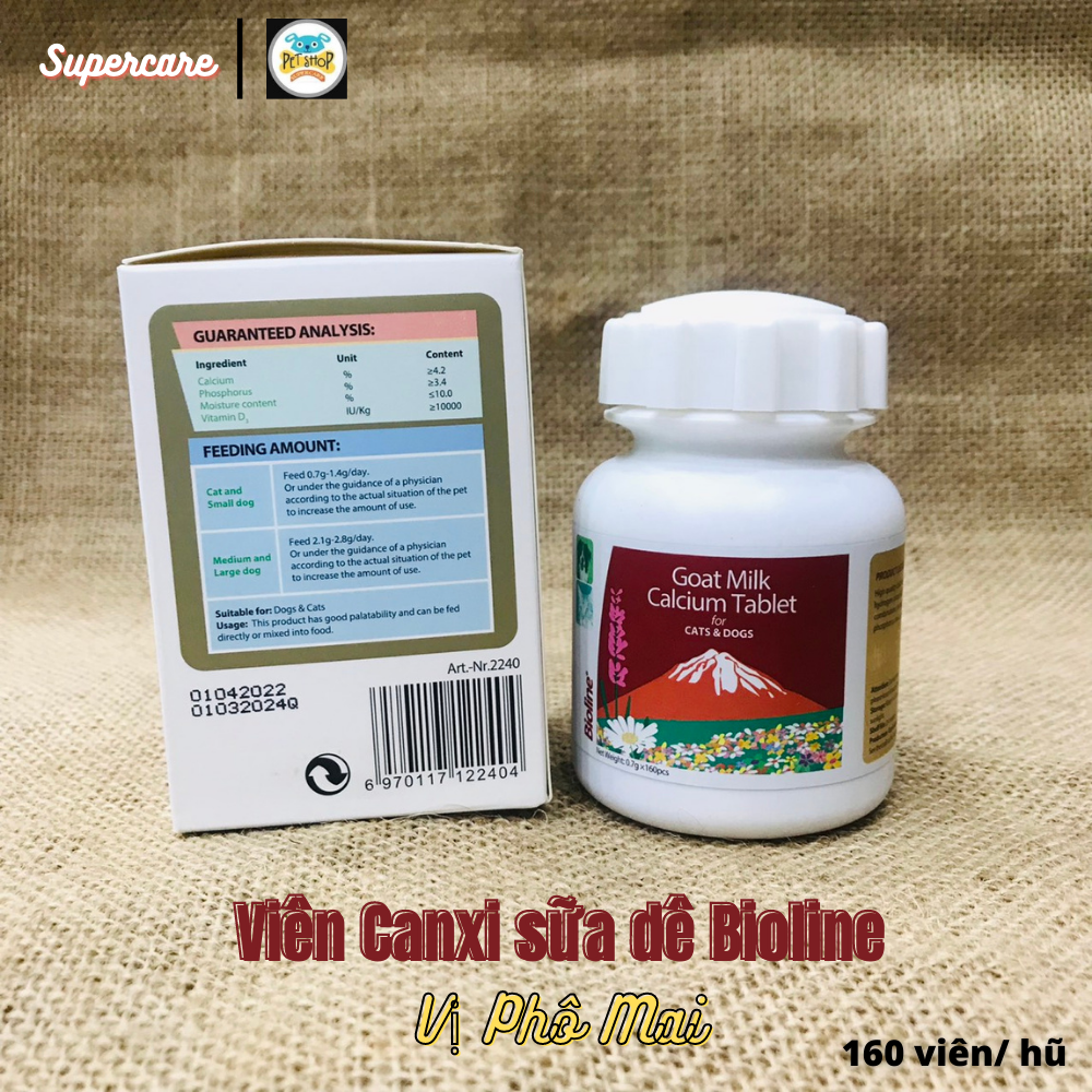 Bioline Goat Milk Calcium Tablets supplement calcium for dogs and cats ...