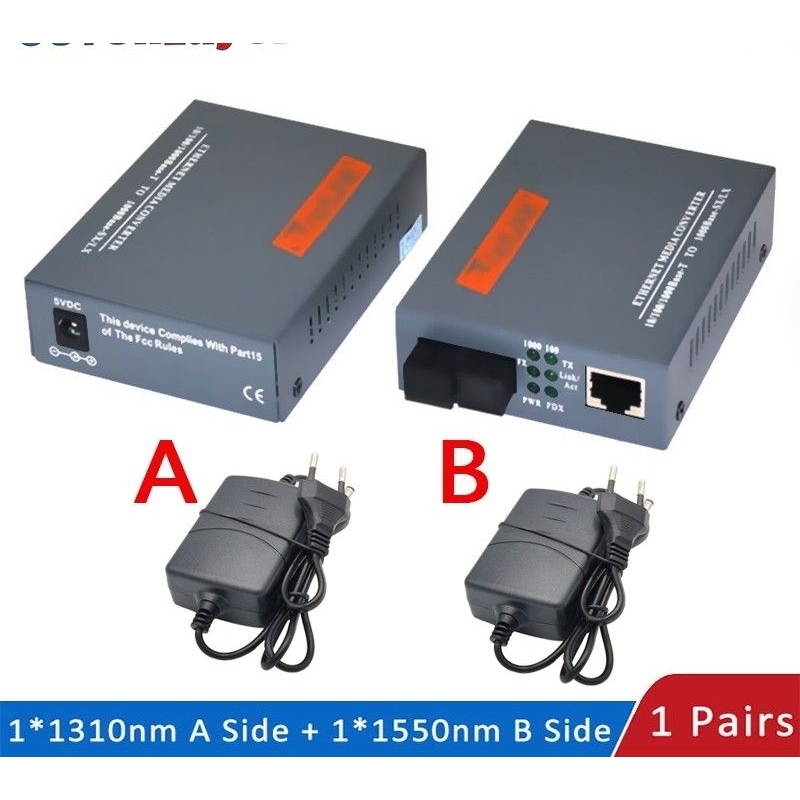 Netlink HTB-GS-03/AB Single Fiber 1Gbps Photoelectric Converter (2 ...