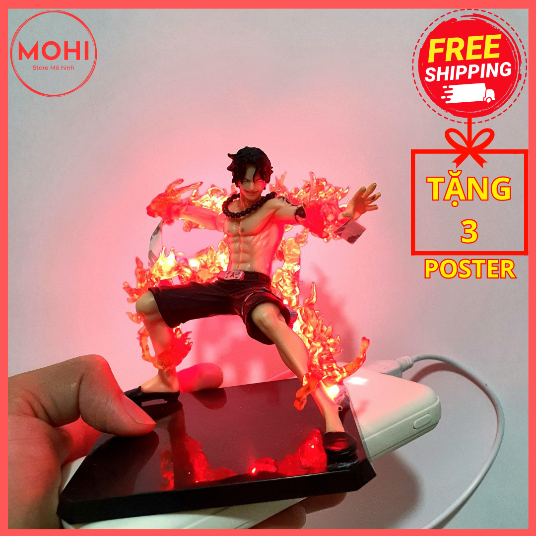 One Piece ACE Model With Led Version, 16Cm High Color Box - One Piece ...