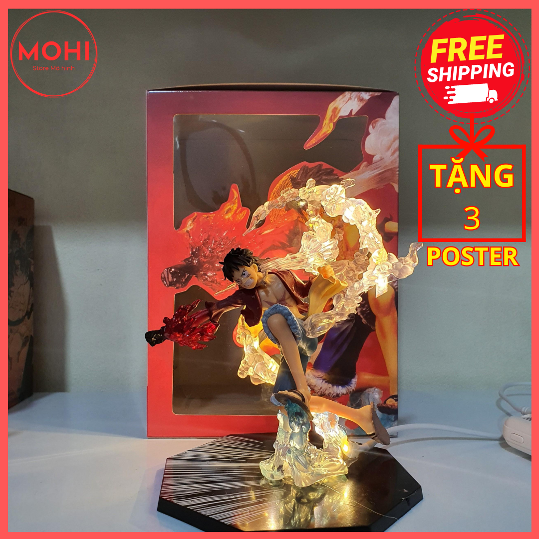 Luffy Gear 2 Model With LED Version, 17 cm High, With Sole, With Color ...