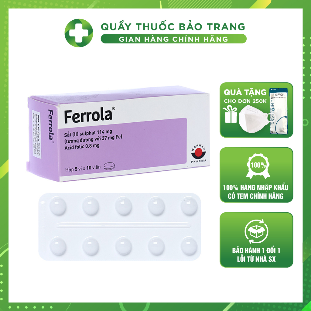 Ferrola - Iron and folic acid supplement for people with anemia and ...